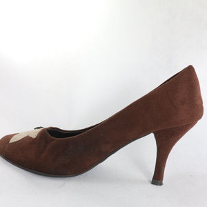 Highlights | Shoes | Like New Highlights Chocolate Brown Floral Heels ...